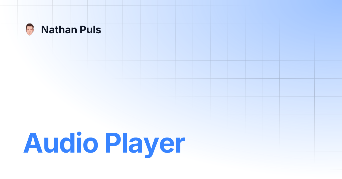 Audio Player | Nathan Puls